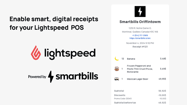 Lightspeed Retail (X-Series) | Smartbills App Marketplace